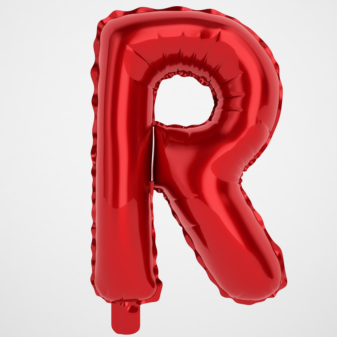 Balloon Letter R Model - TurboSquid 1386313