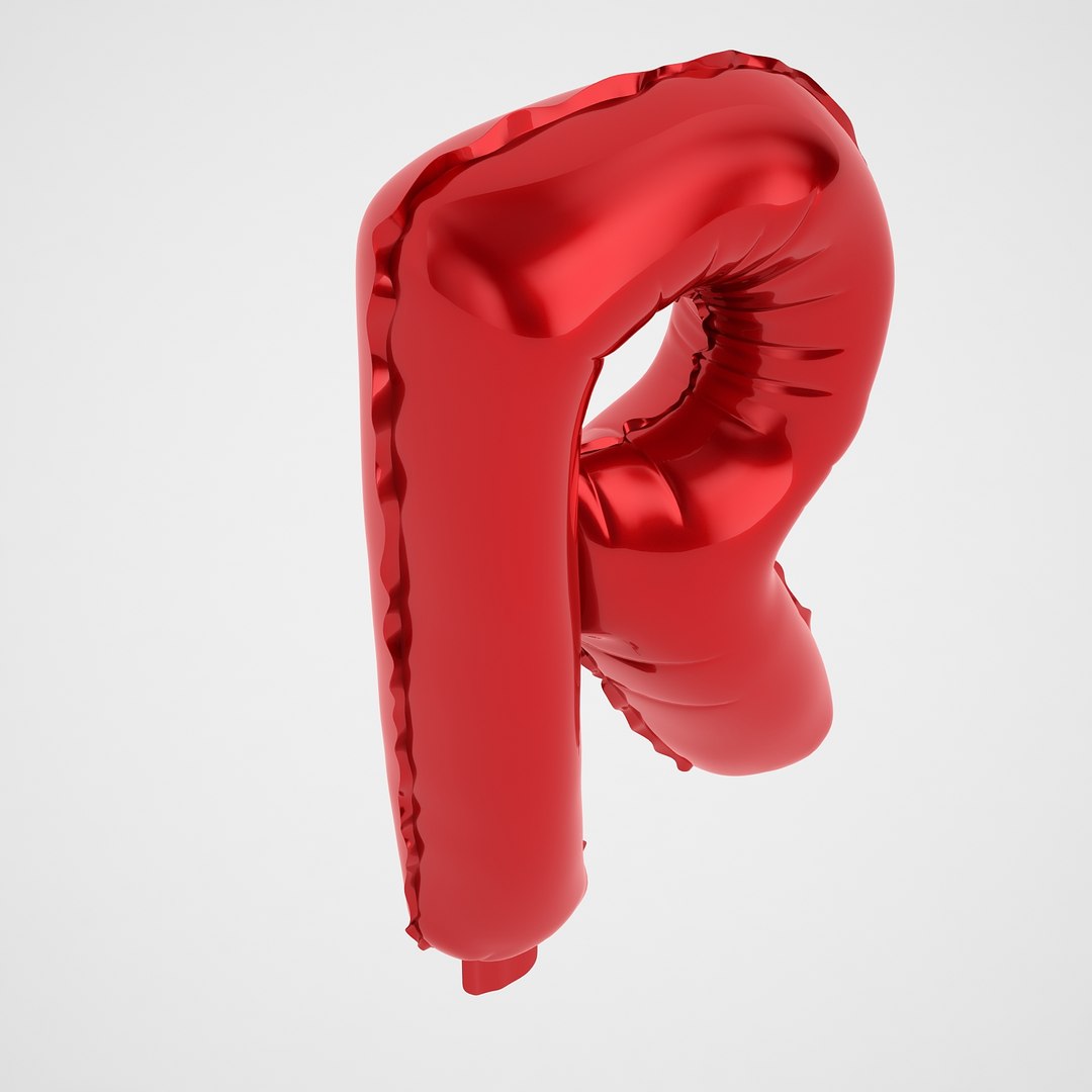 Balloon Letter R Model - TurboSquid 1386313