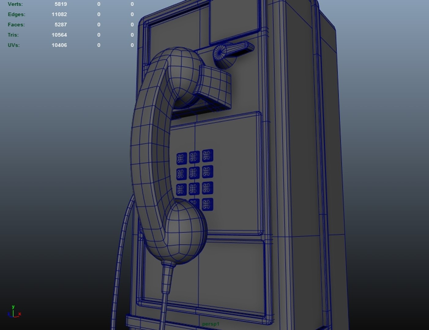 3d Model Of Public Pay Phone