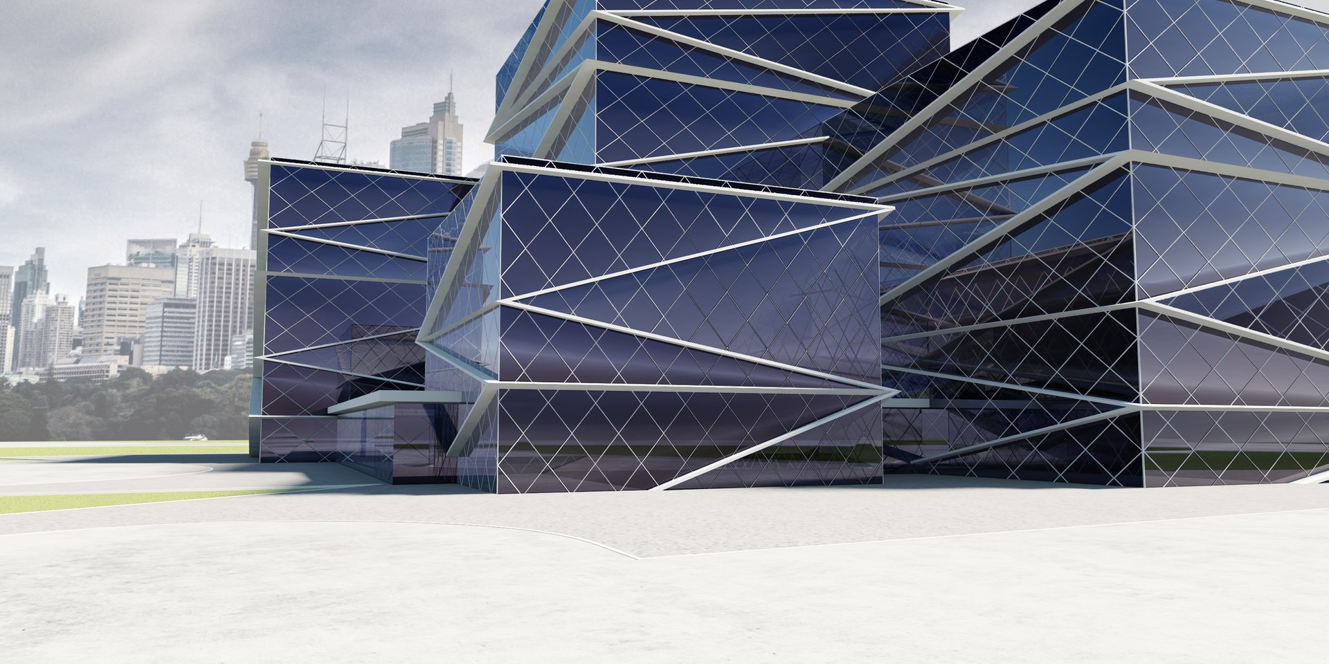 Modern building 3D model - TurboSquid 1258536