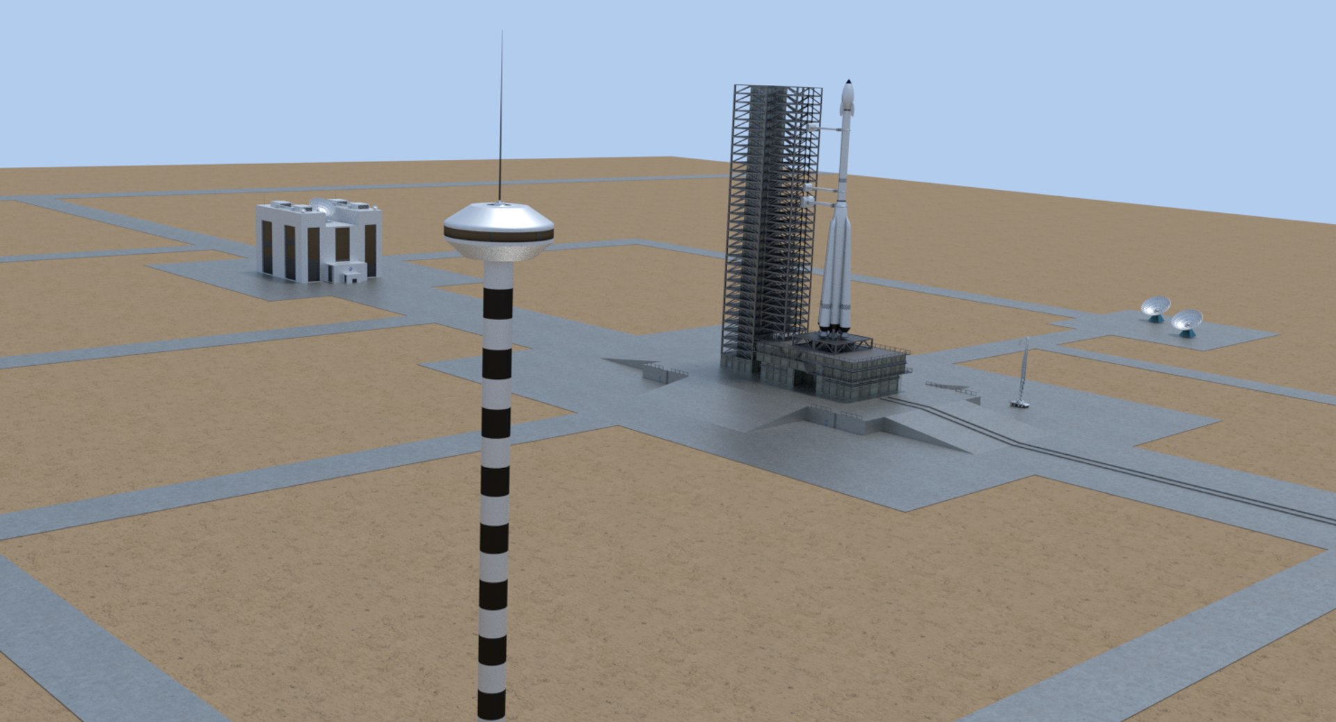 Launch Complex 3D Model - TurboSquid 1206319