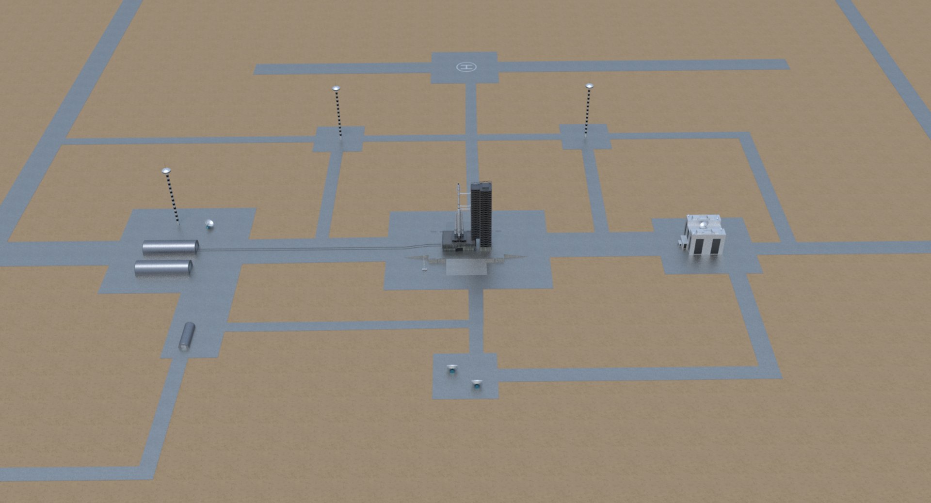 Launch Complex 3D Model - TurboSquid 1206319