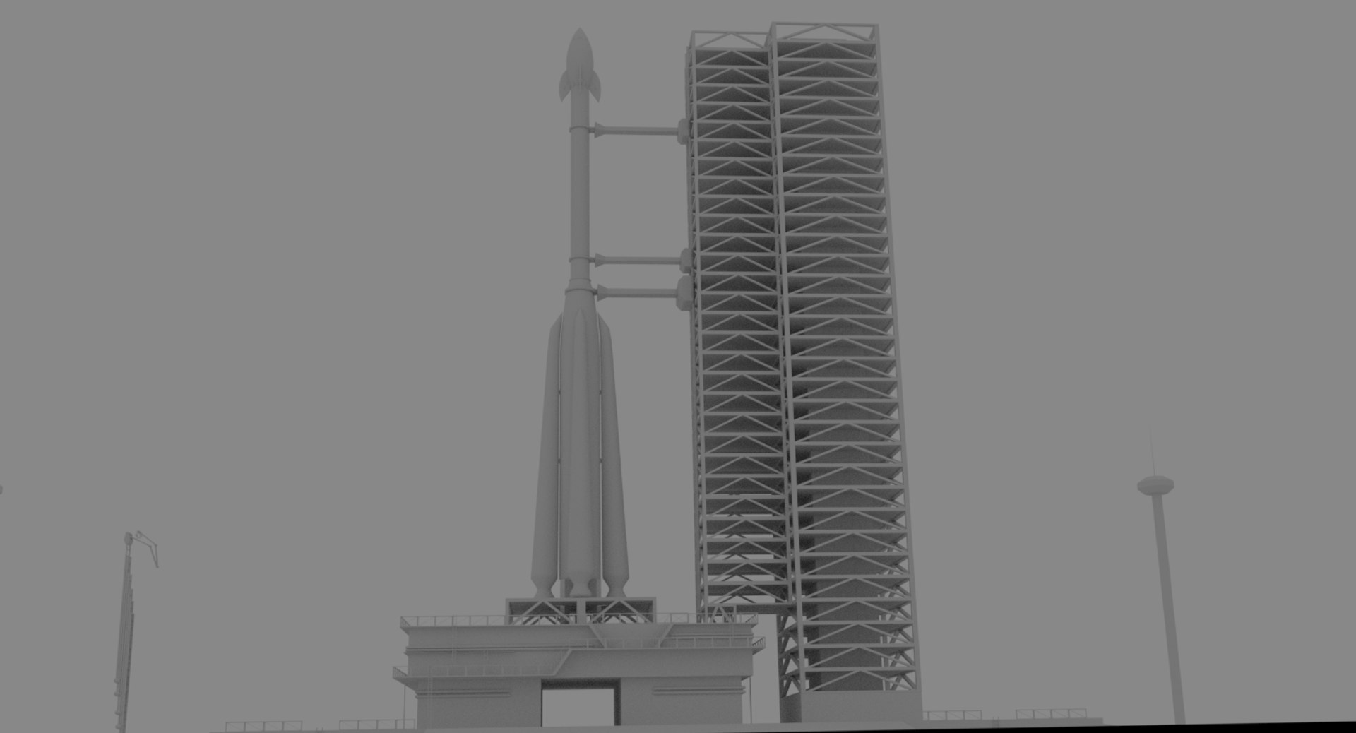 Launch complex 3D model - TurboSquid 1206319