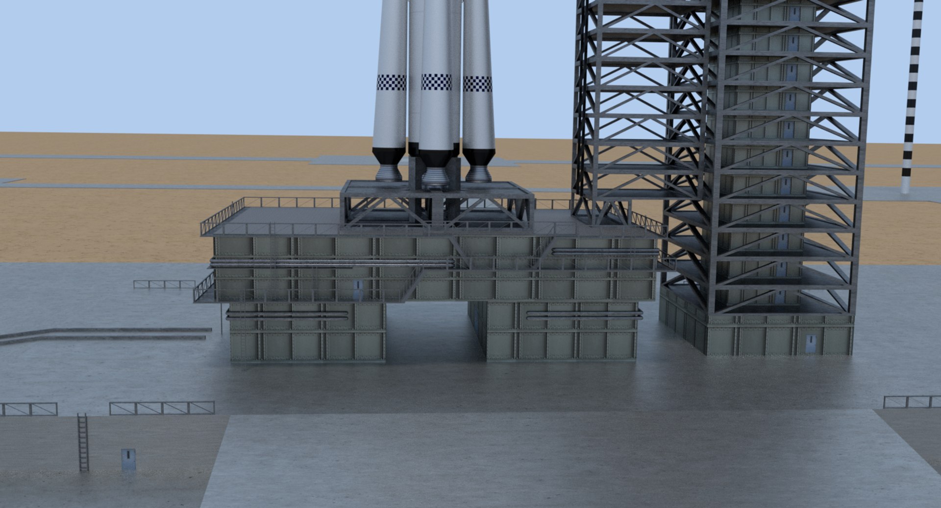 Launch Complex 3D Model - TurboSquid 1206319