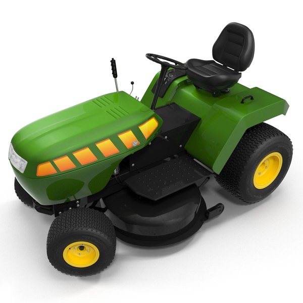 3d model of lawn tractor rigged modeled