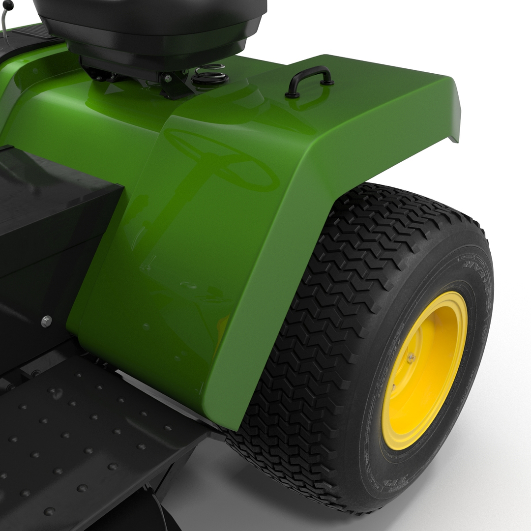 3d model of lawn tractor rigged modeled