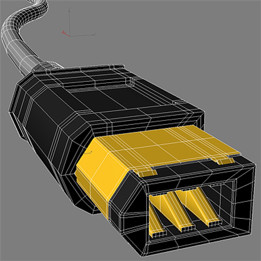 3d Model Firewire Cable