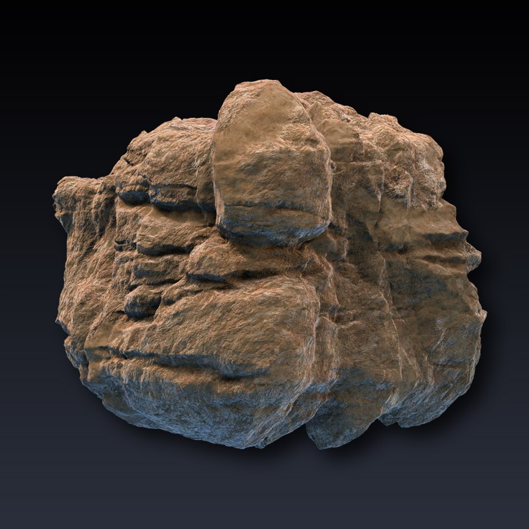 3d Rock Blocks Faces Cliffs