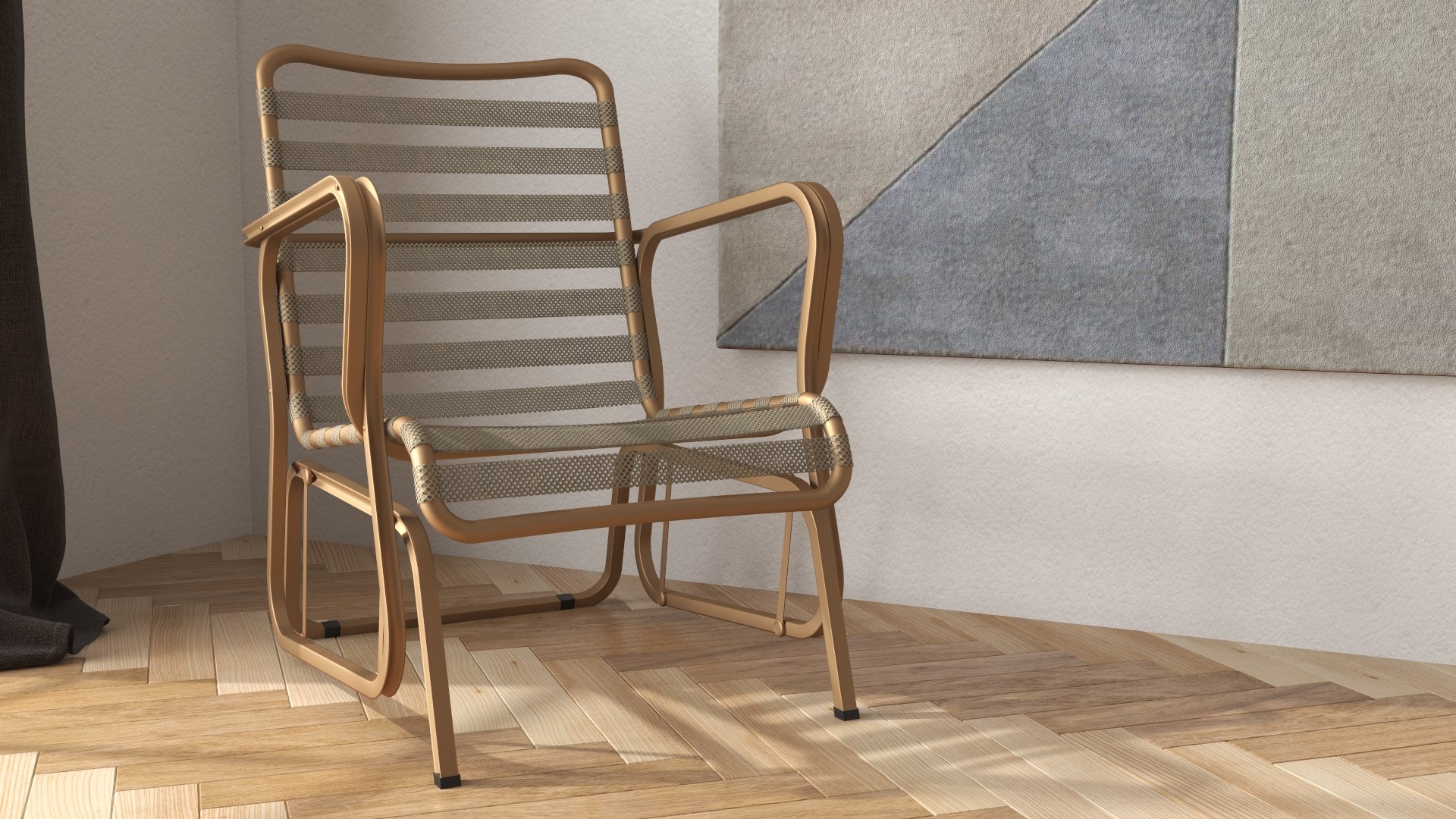 Retro Racking Chair 3D - TurboSquid 2253450