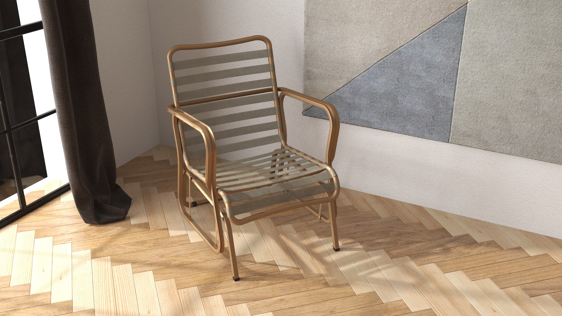 Retro Racking Chair 3D - TurboSquid 2253450