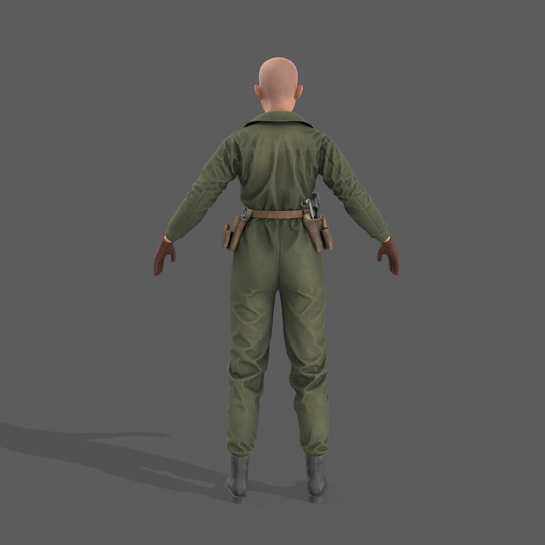 Asian Female Worker 3D Model - TurboSquid 1963001