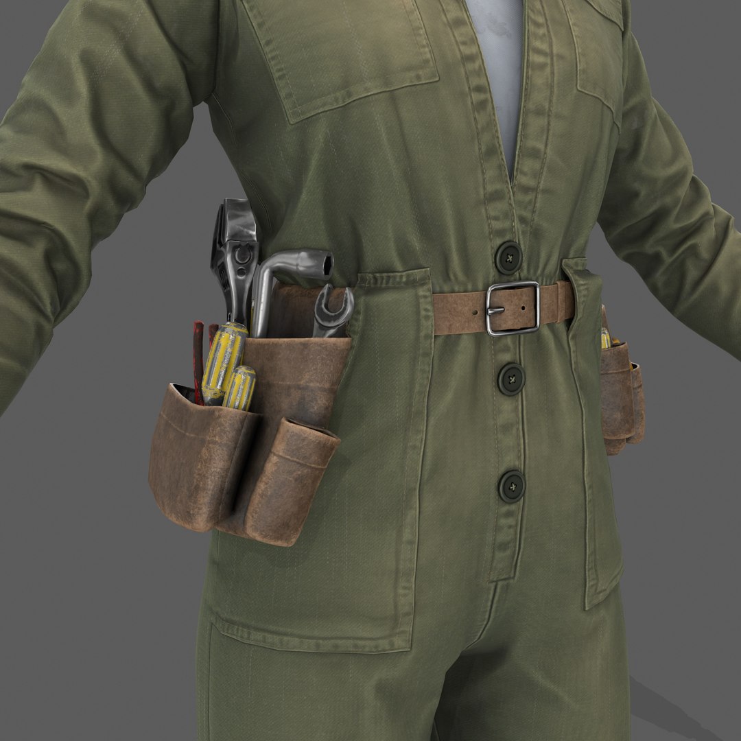 Asian Female Worker 3D Model - TurboSquid 1963001