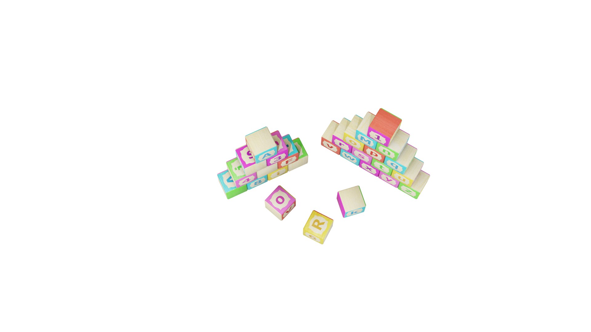 Alphabet Blocks 3D - TurboSquid 2247615