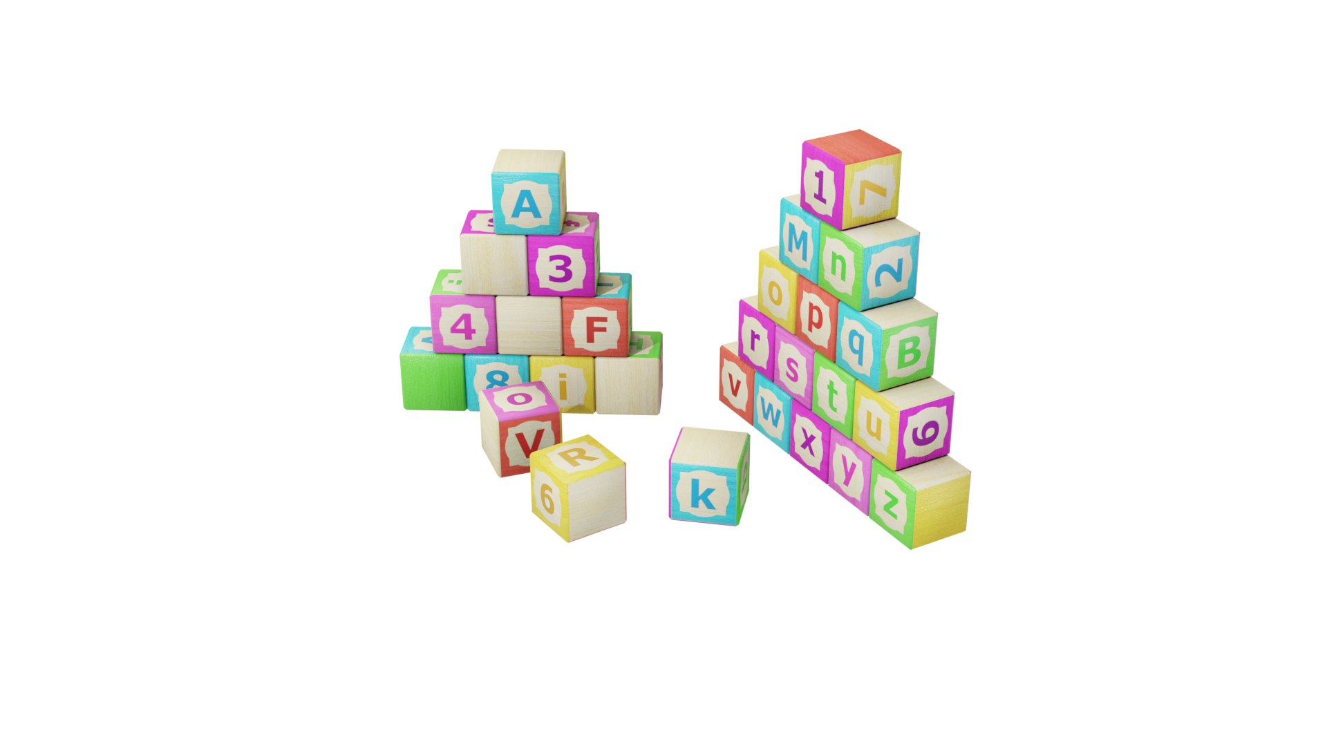 Alphabet Blocks 3D - TurboSquid 2247615