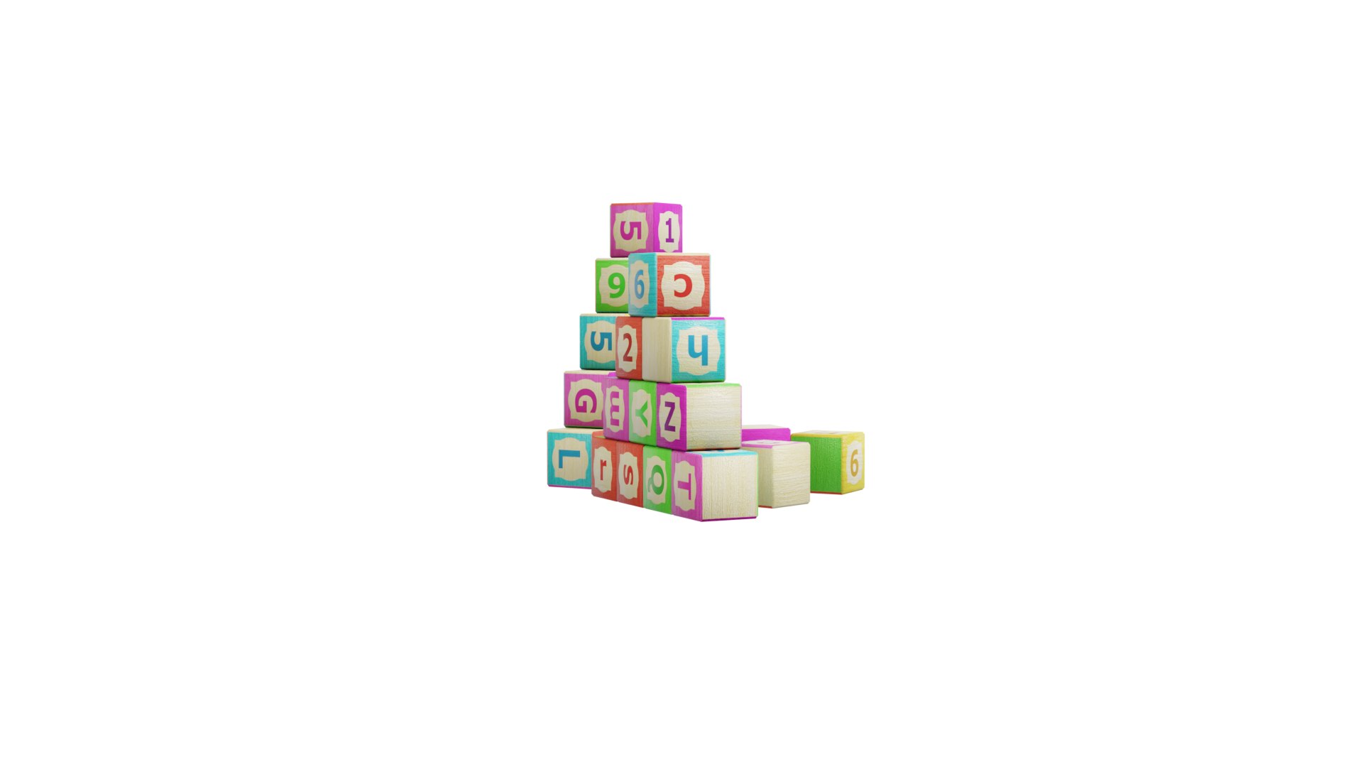 Alphabet Blocks 3D - TurboSquid 2247615