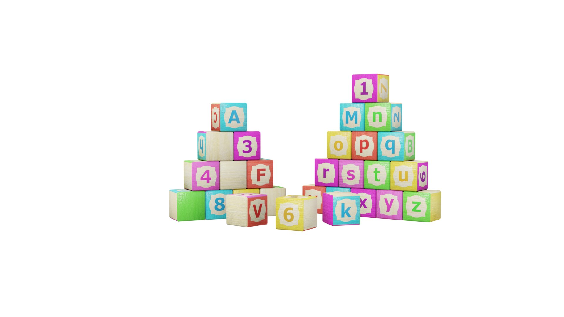 Alphabet Blocks 3D - TurboSquid 2247615