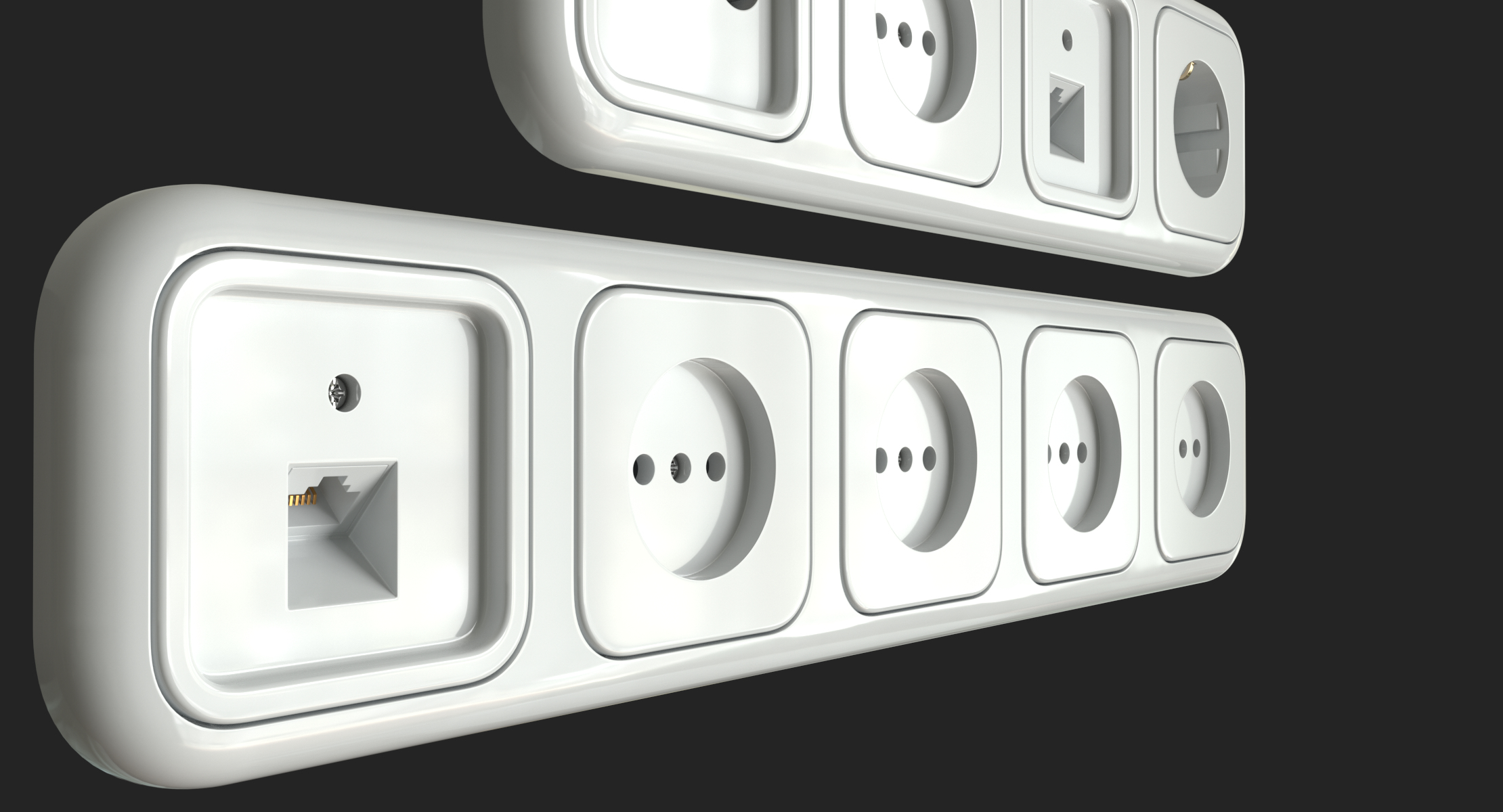 Modello 3D Set interruttori luce e prese elettriche (EU) - TurboSquid ...