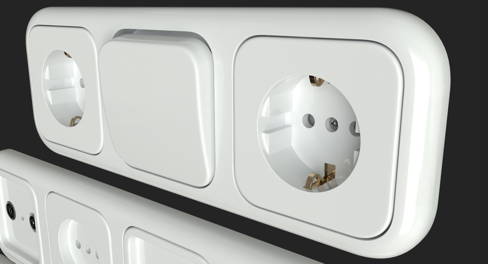 Modello 3D Set interruttori luce e prese elettriche (EU) - TurboSquid ...