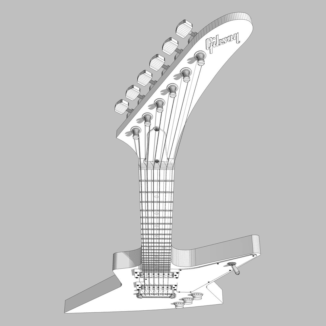 3d Gibson Explorer Guitar Model