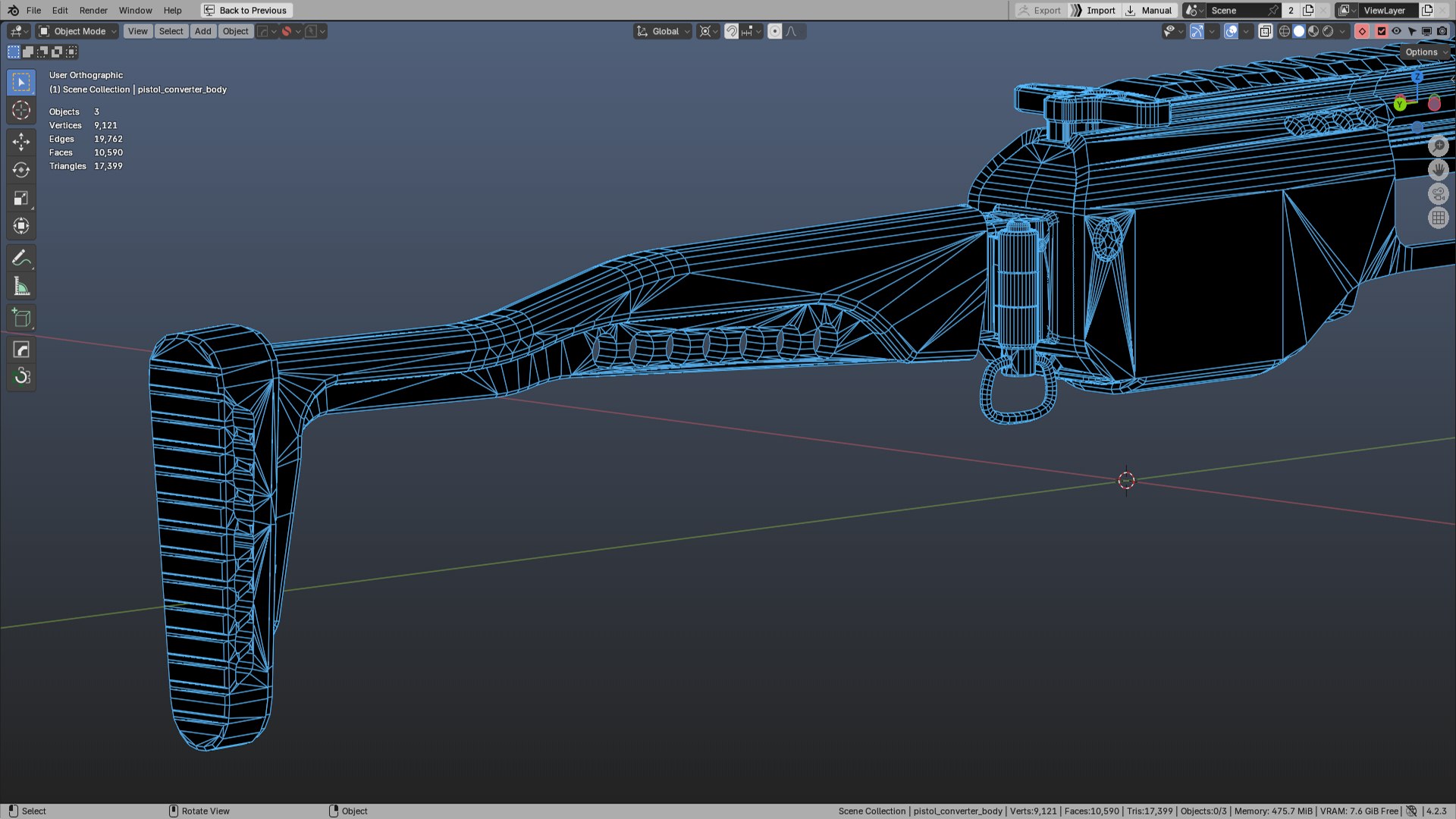 3D Model Pistol To Carbine Converter - TurboSquid 2315230