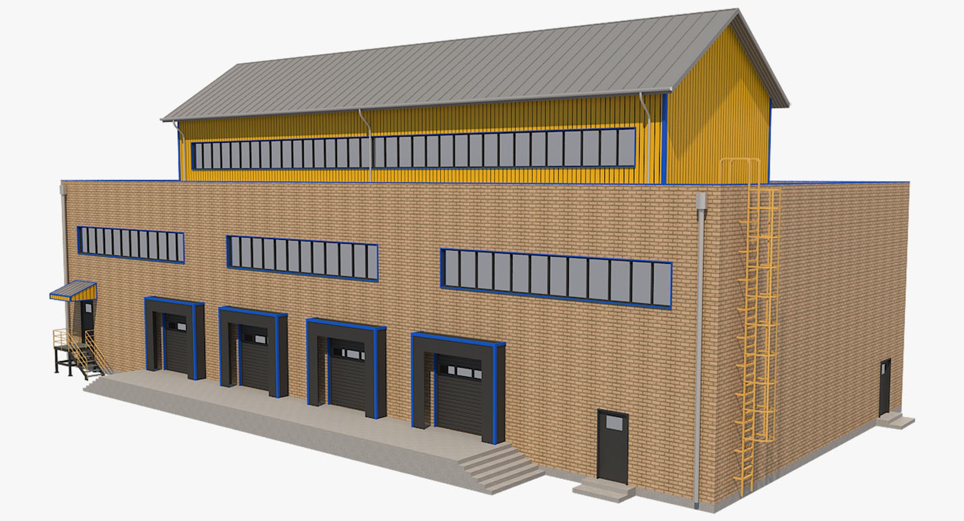 Warehouse Building 3D Model - TurboSquid 1327410