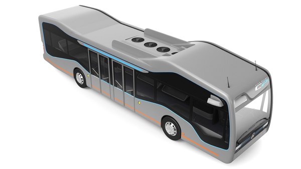 Four Electric Autonomous Buses 3D - TurboSquid 1897593