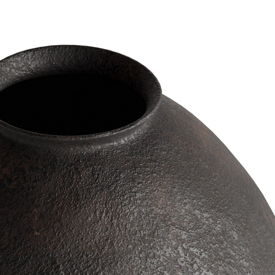 3D Round Metal Vase - TurboSquid 2291237