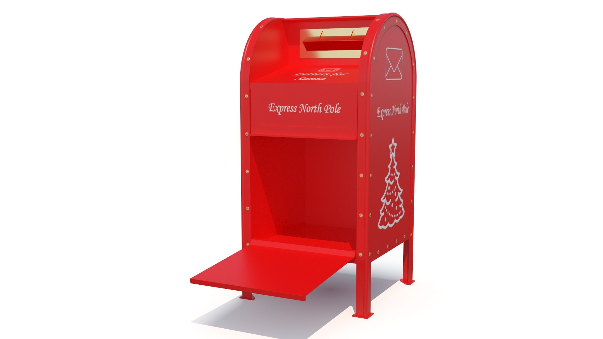 3D Christmas Mail Box - TurboSquid 1981746