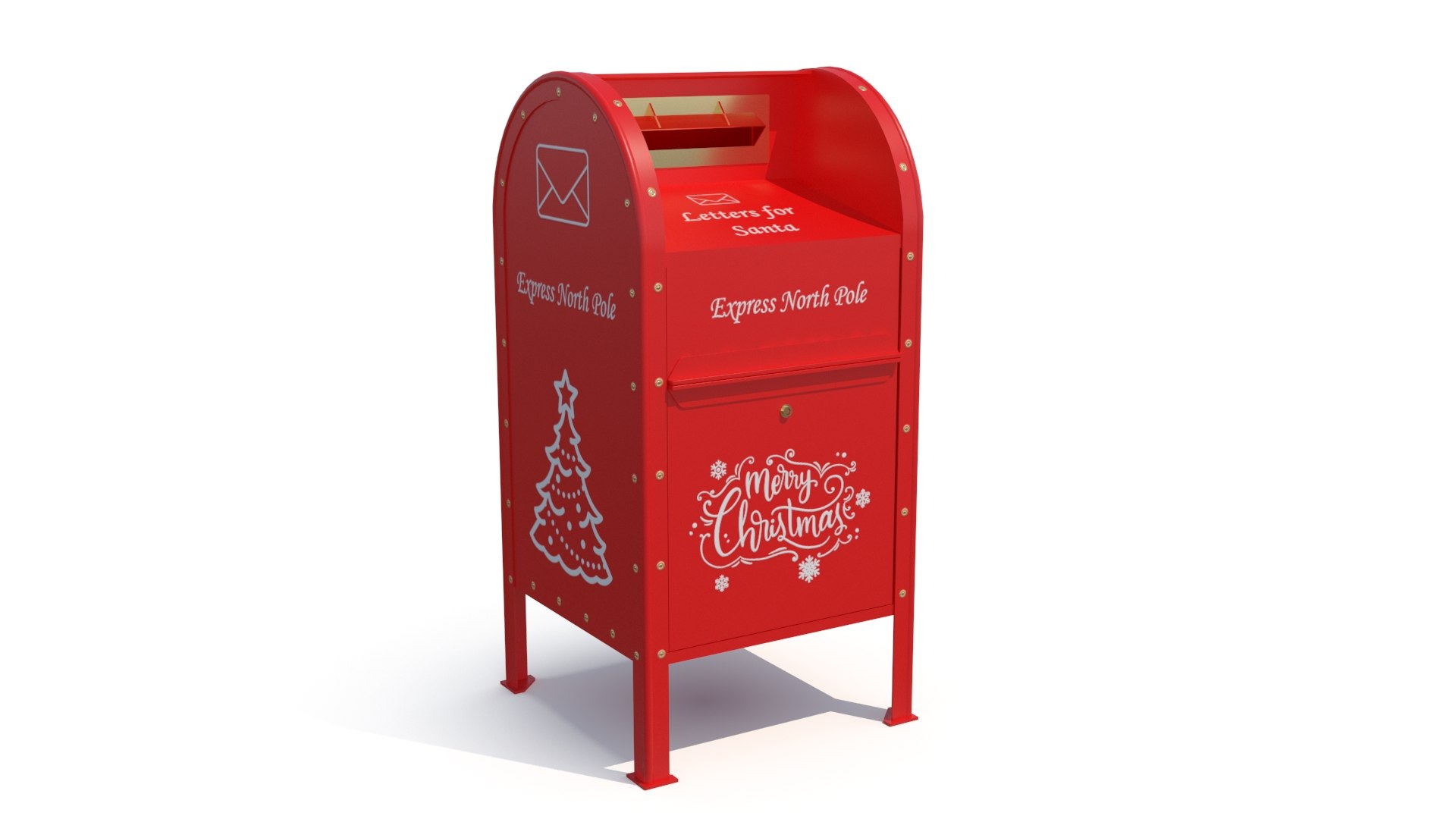 3D Christmas Mail Box - TurboSquid 1981746
