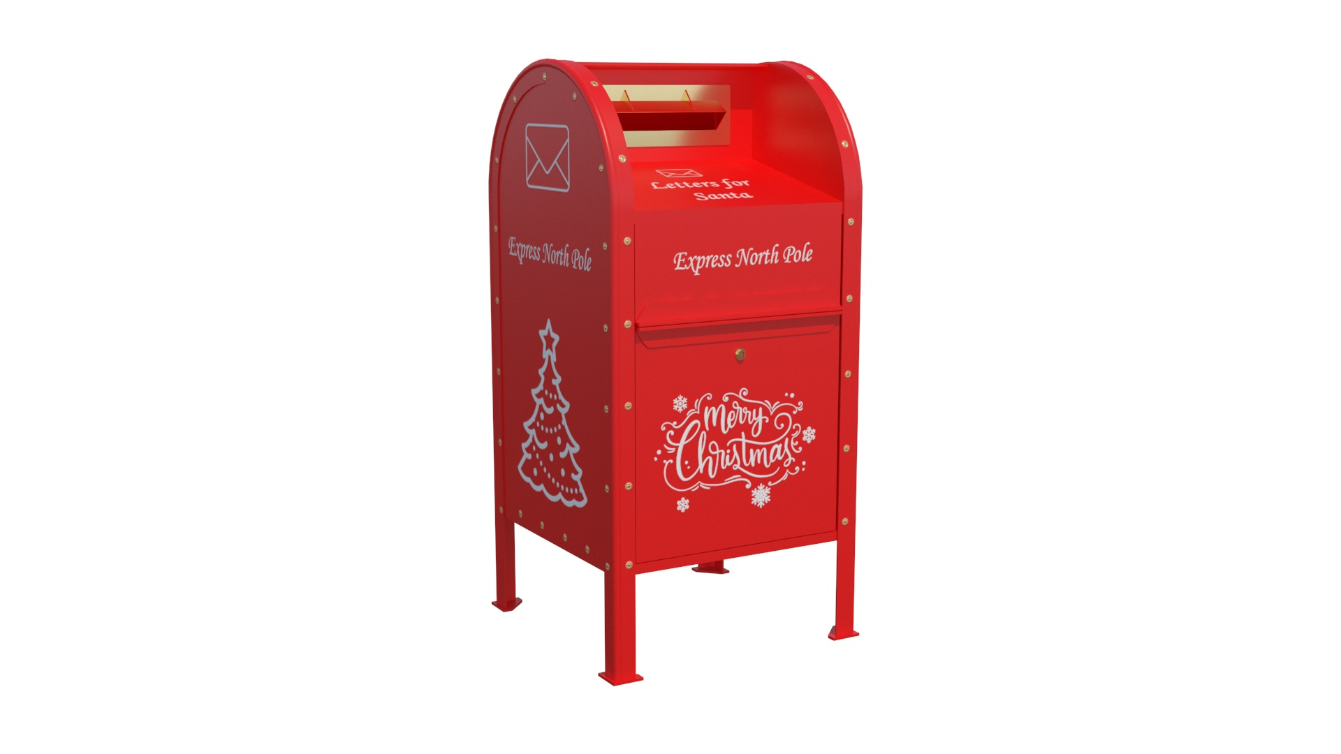 3D Christmas Mail Box - TurboSquid 1981746
