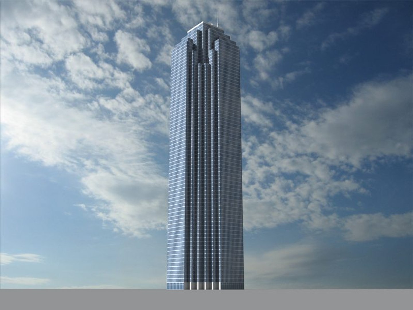 5 Dallas Skyscrapers 3d Model