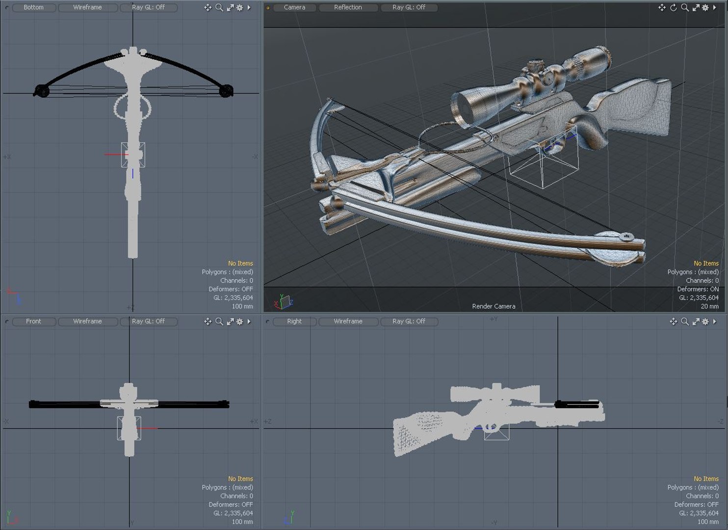 Modern Bow Scope 3d Model