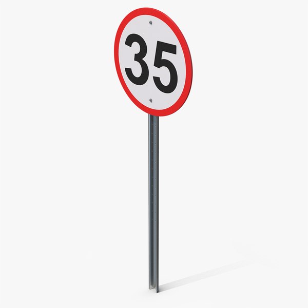 modelo 3d Road Sign Maximum Speed 35 - TurboSquid 2105482