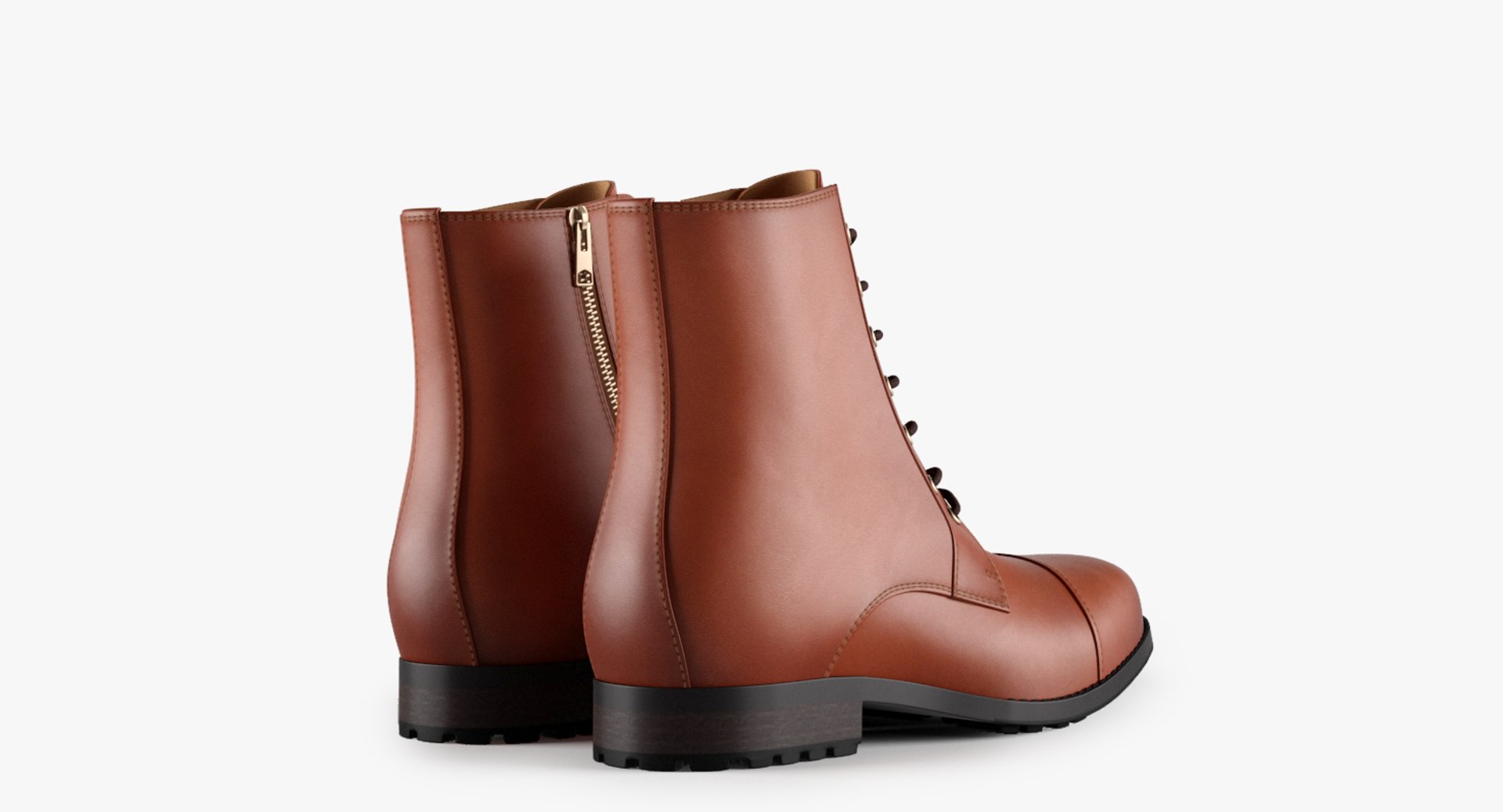 3d Color Leather Work Boots Model