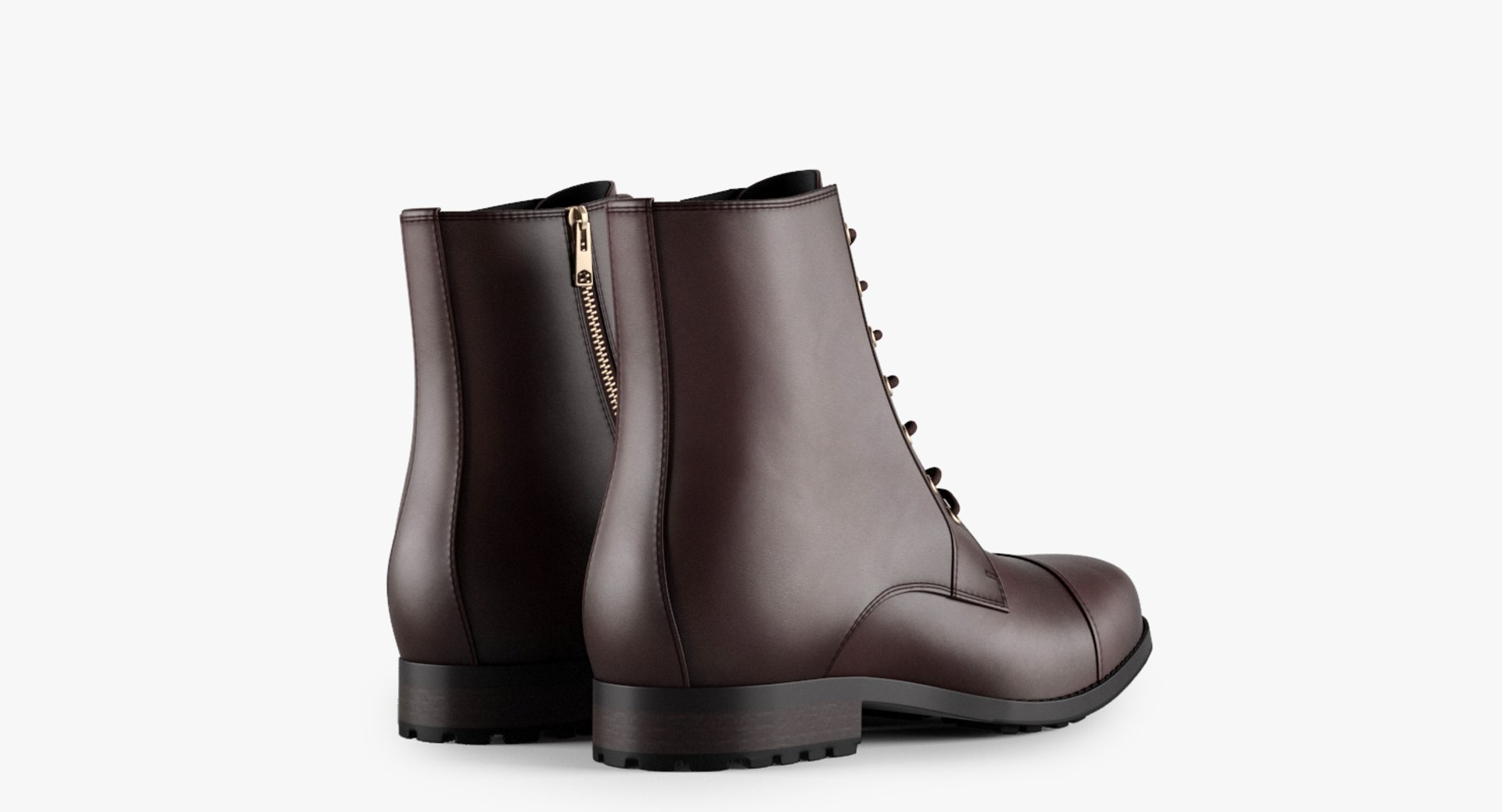 3d Color Leather Work Boots Model