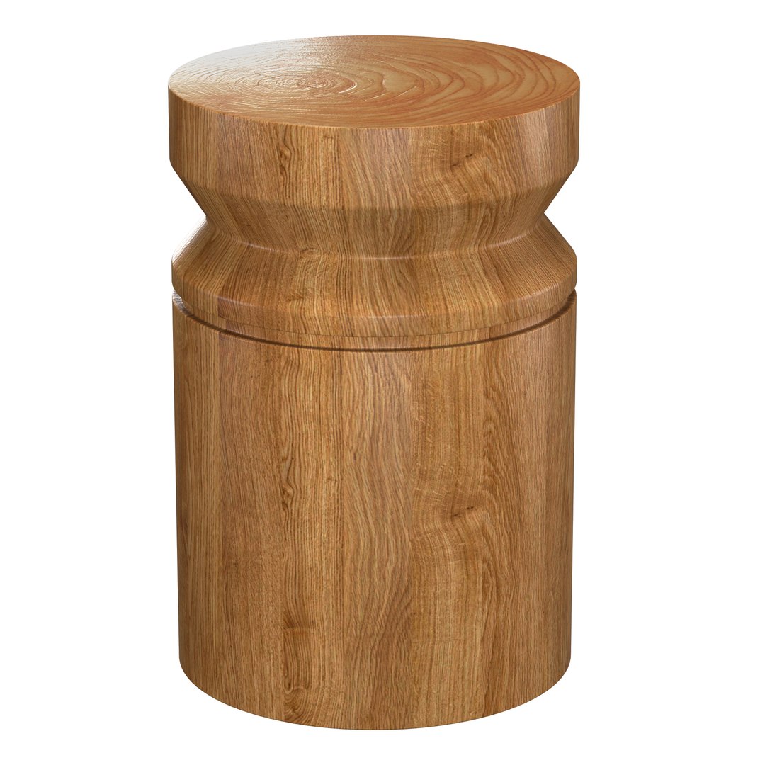 3D model JAVA TEAK SPOOL SIDE TABLE - TurboSquid 2056861