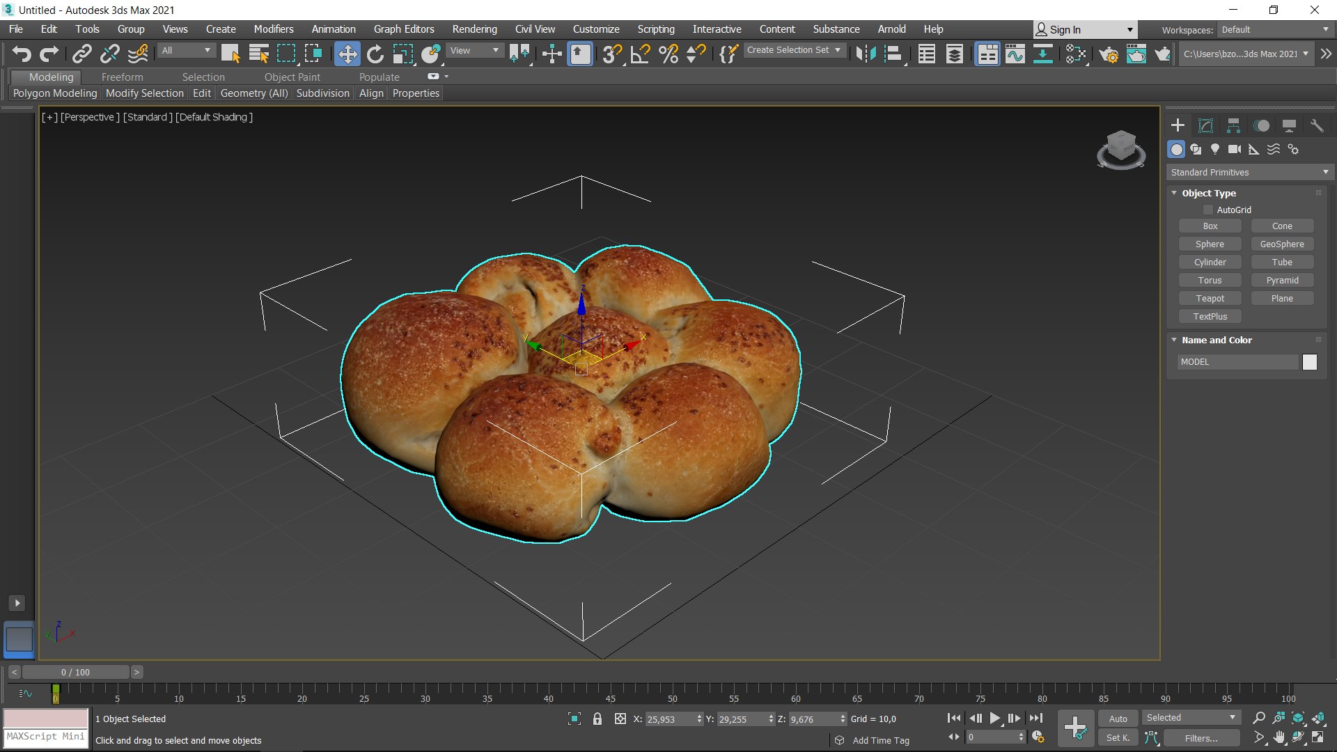 3D Model Flower Shaped Bread Scan - TurboSquid 2115075