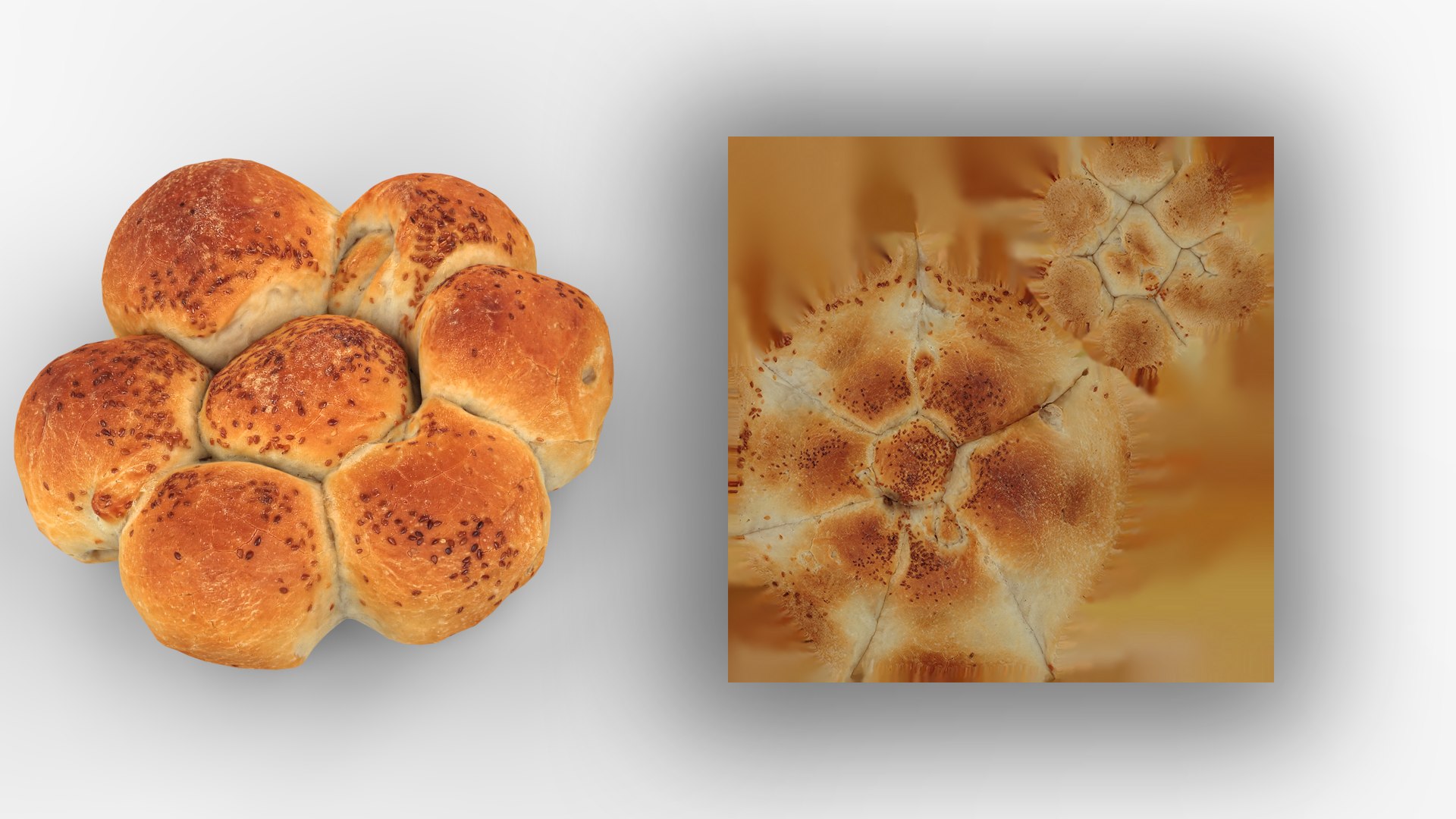 3D Model Flower Shaped Bread Scan - TurboSquid 2115075