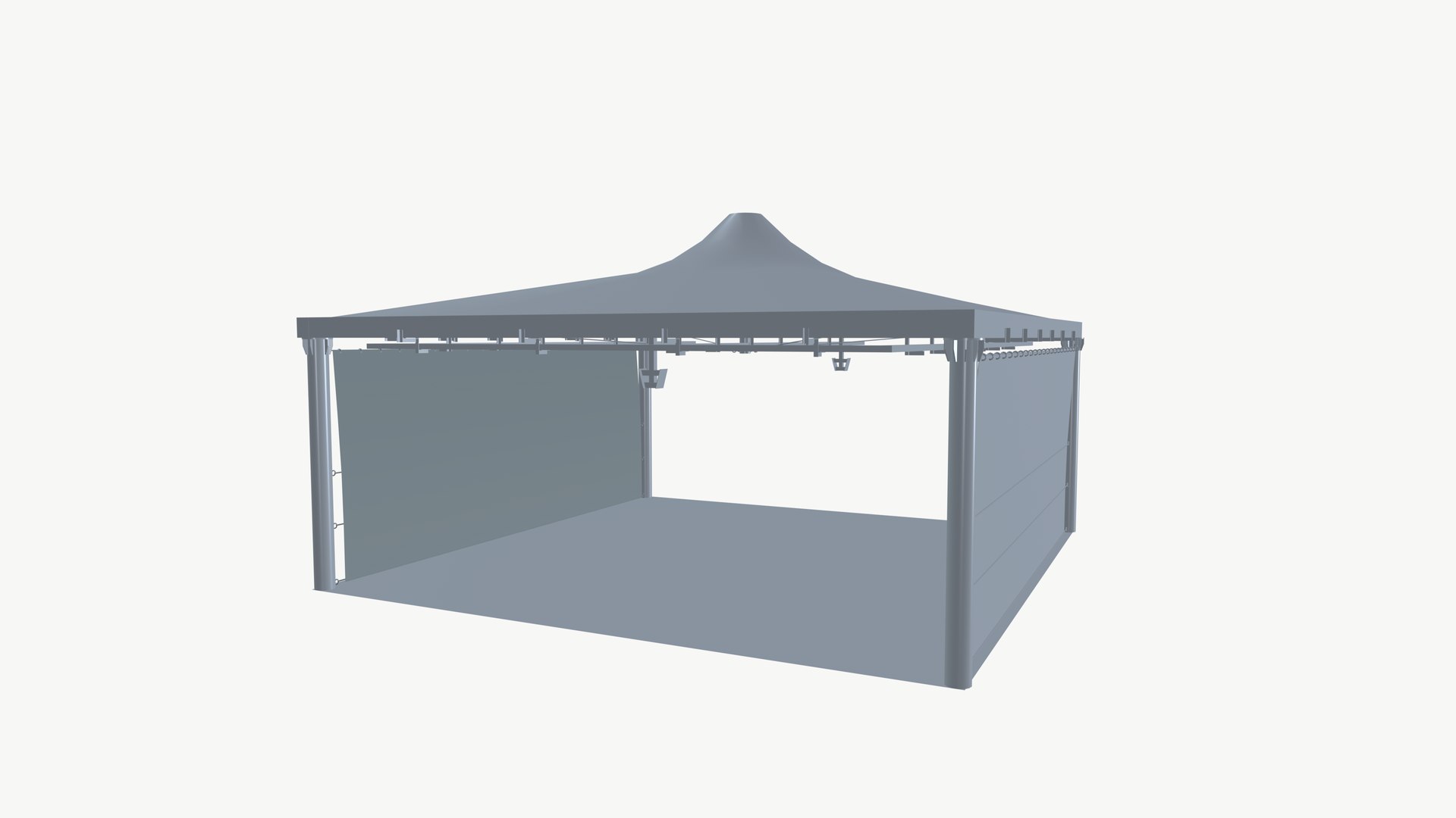 Tent With Curtains 3D Model - TurboSquid 2417106