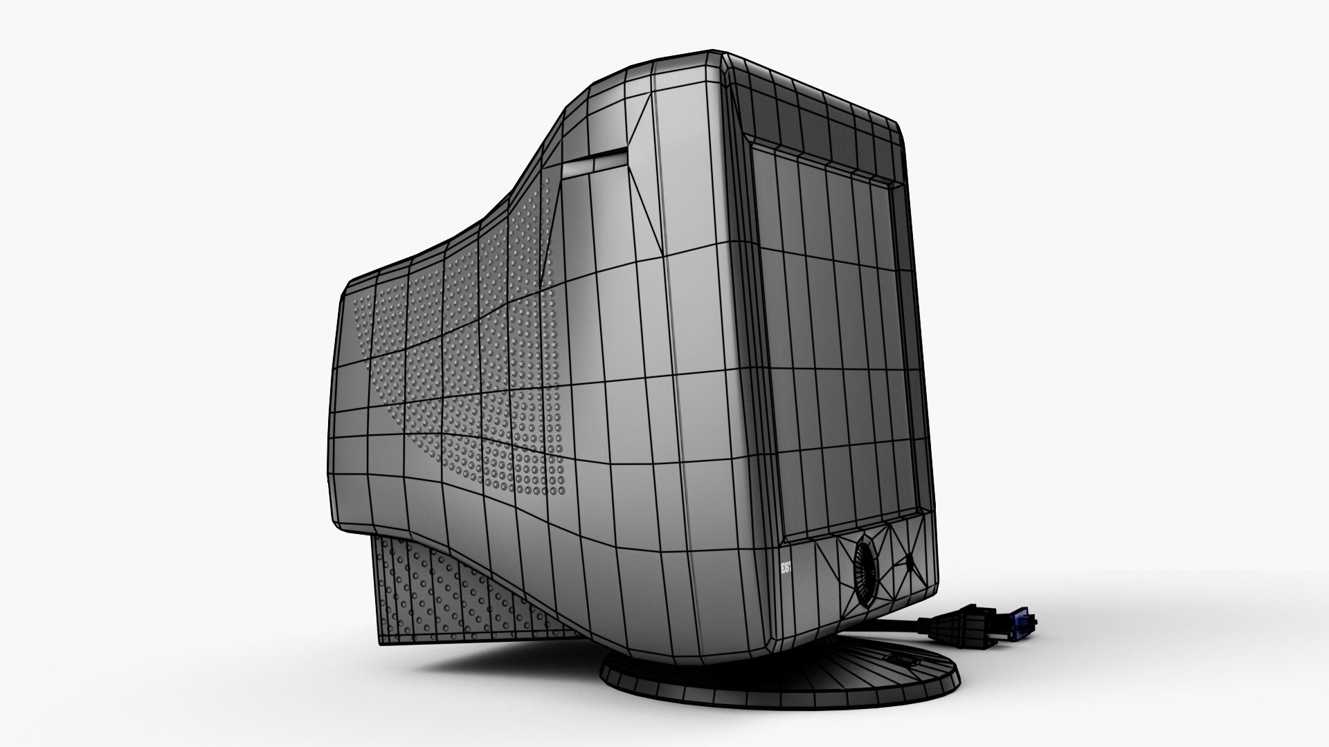 Old Computer CRT Monitor - Low Poly 3D Model - TurboSquid 1791695