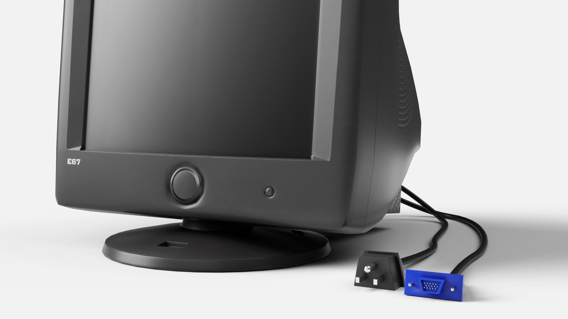 Old Computer CRT Monitor - Low Poly 3D Model - TurboSquid 1791695