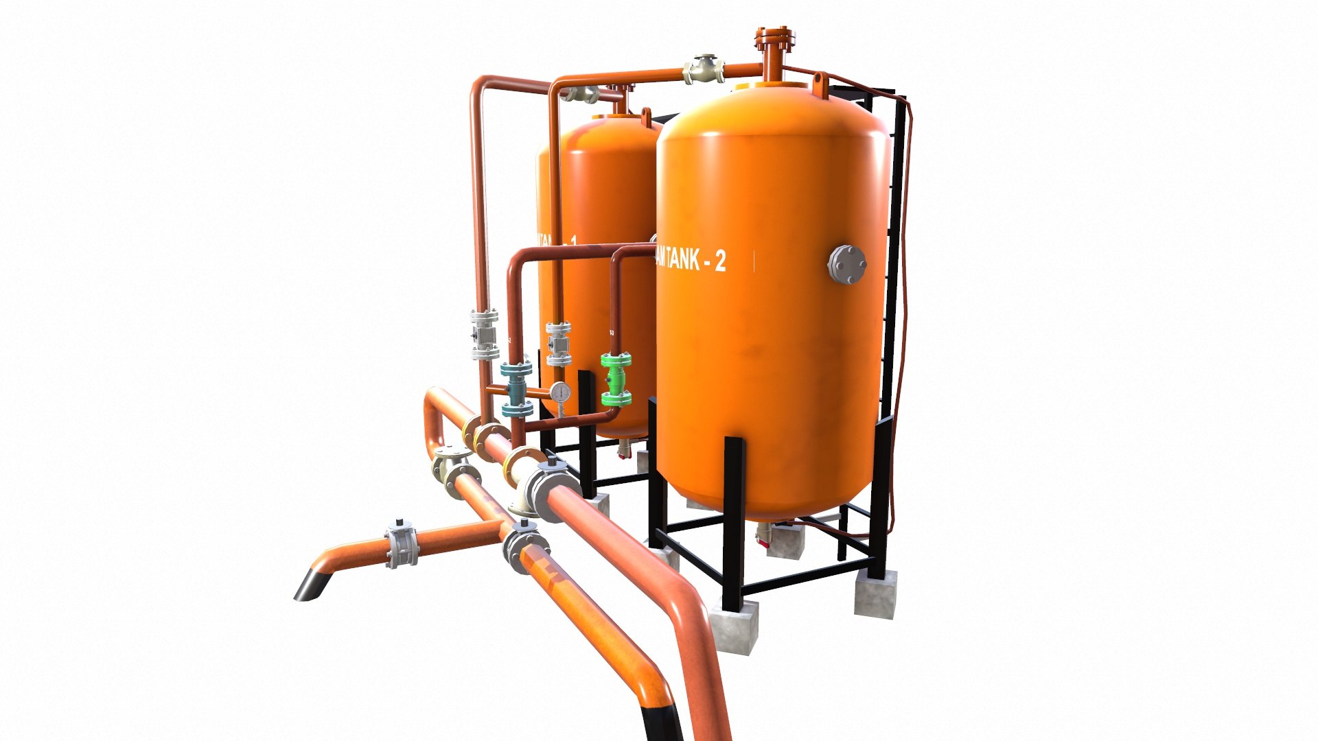 3D Foam Tanks Model - TurboSquid 2338248