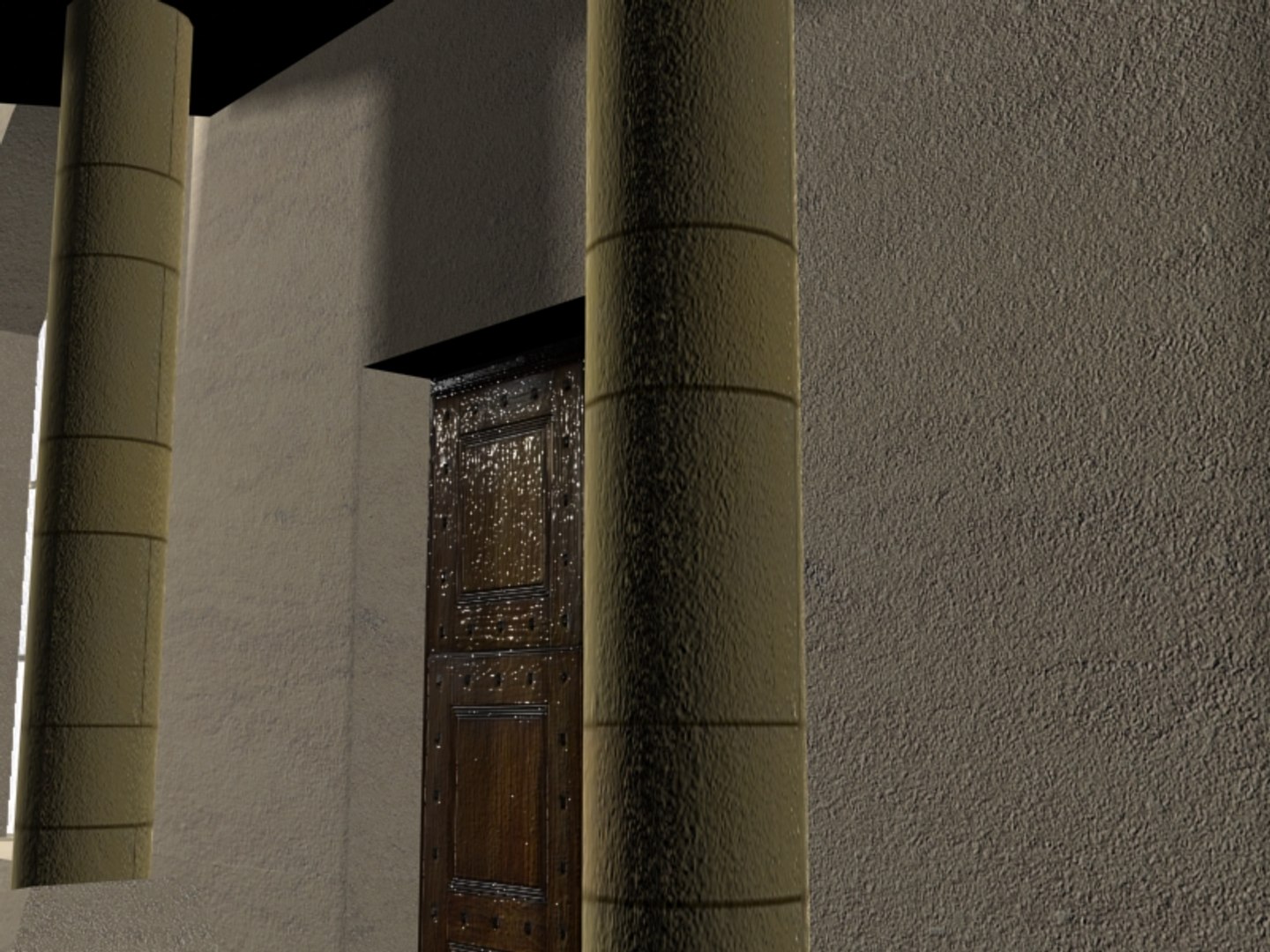 3d model building sandstone sand