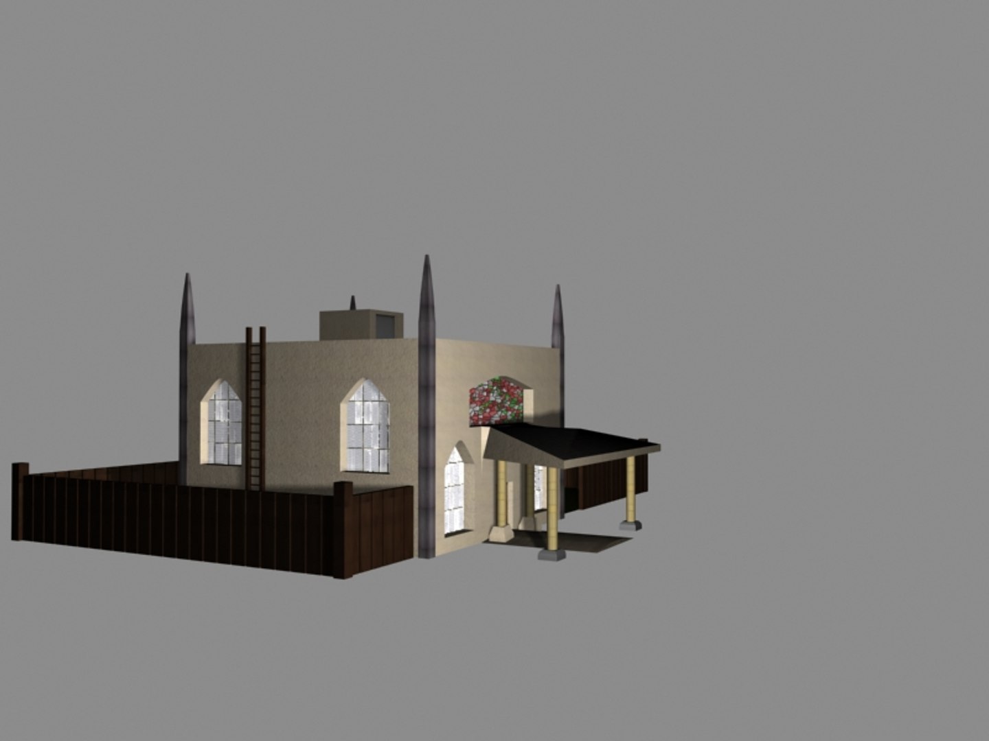 3d model building sandstone sand