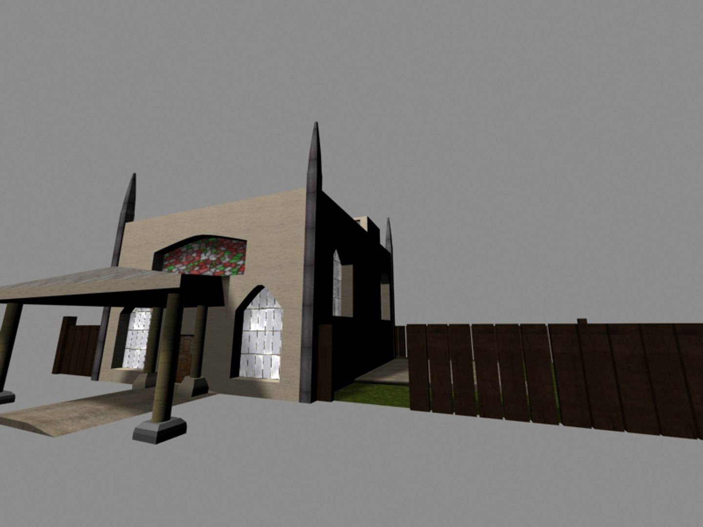 3d model building sandstone sand