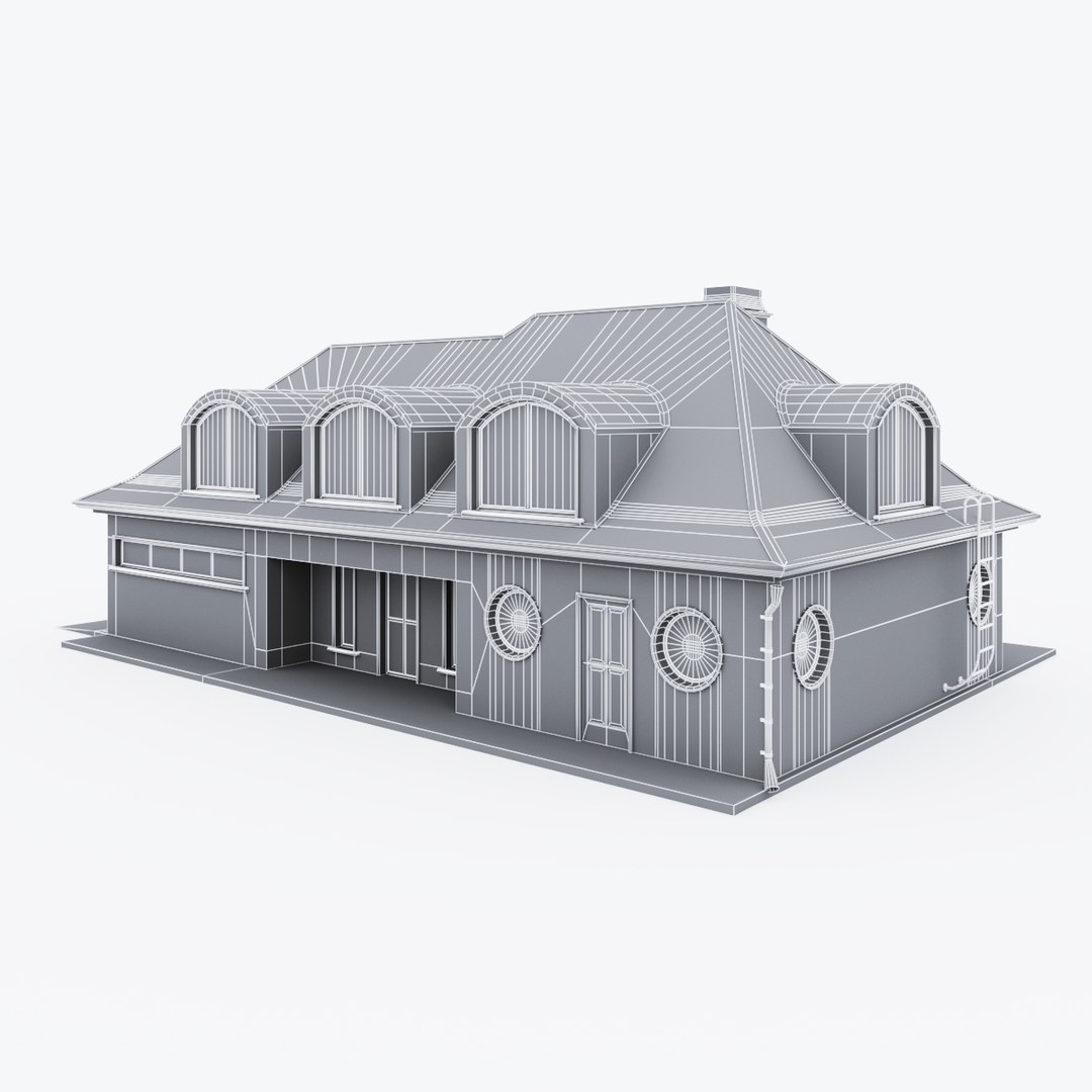 3D Country Style Cottage Model - TurboSquid 1621958