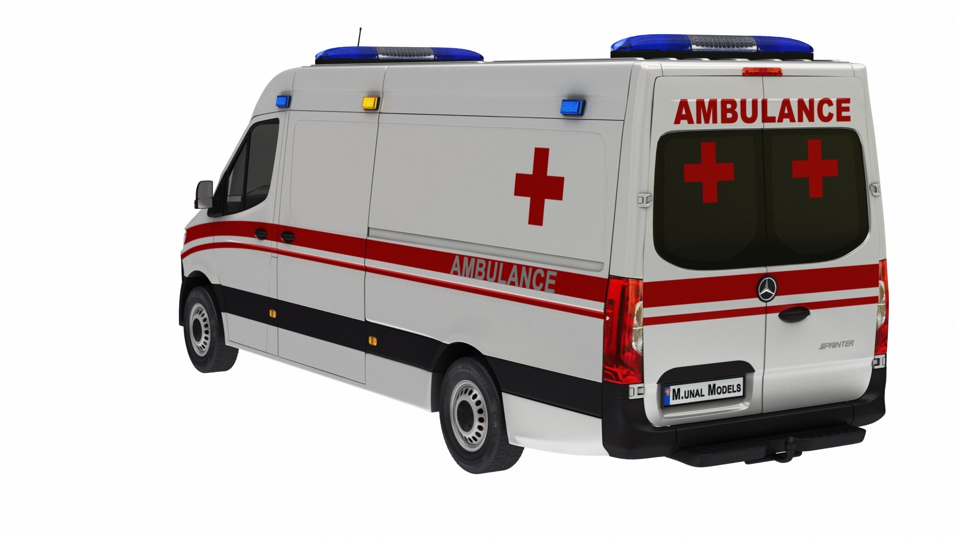 Mercedes Sprinter Ambulance Panelvan 3D Model - TurboSquid 1616655