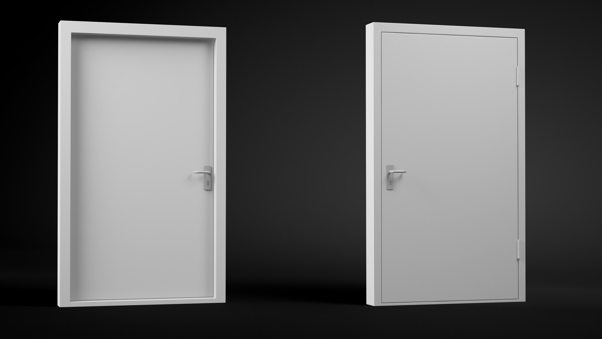 Security Fire Door Grey 3D Model - TurboSquid 2054594