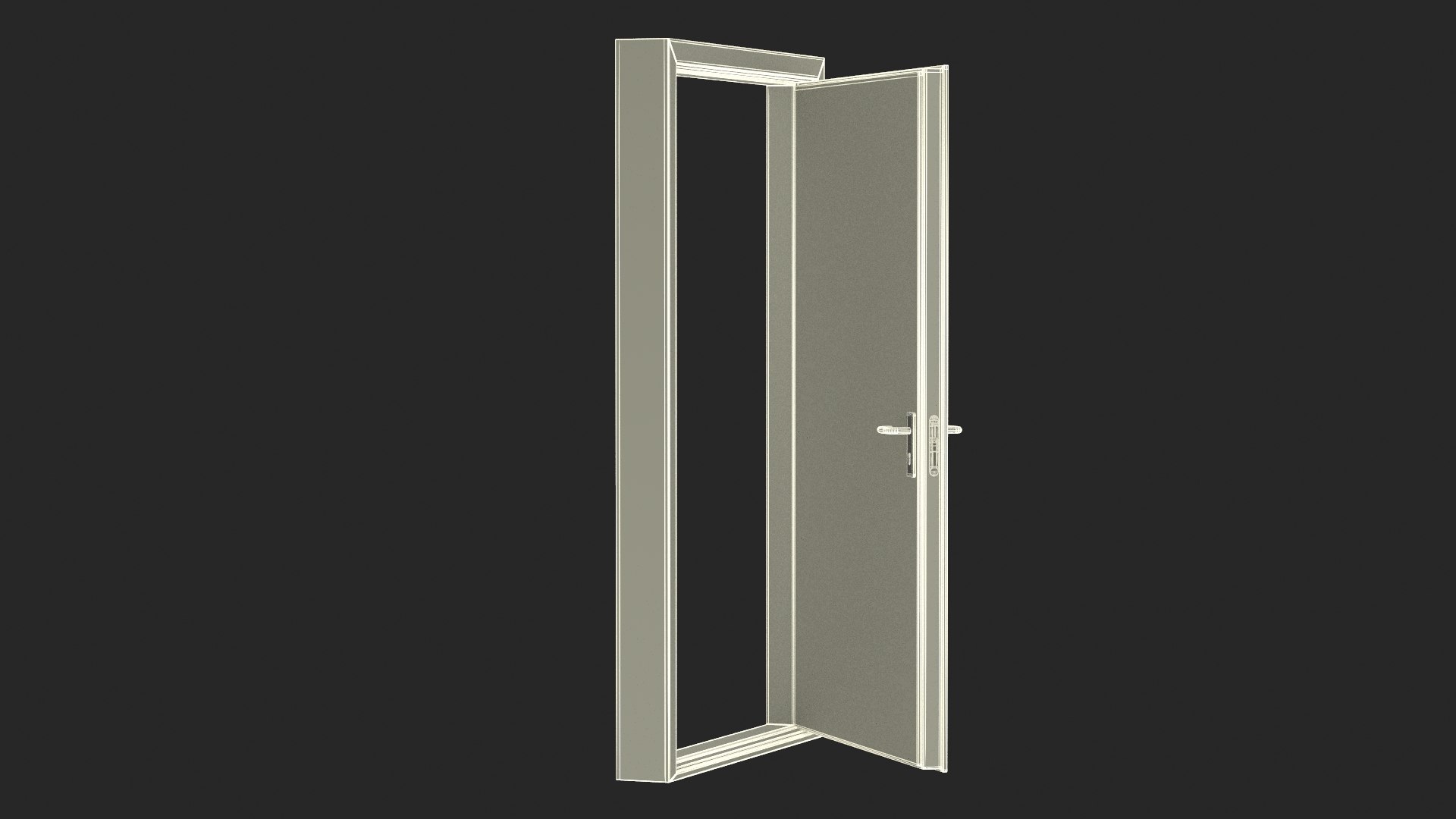 Security Fire Door Grey 3D model - TurboSquid 2054594