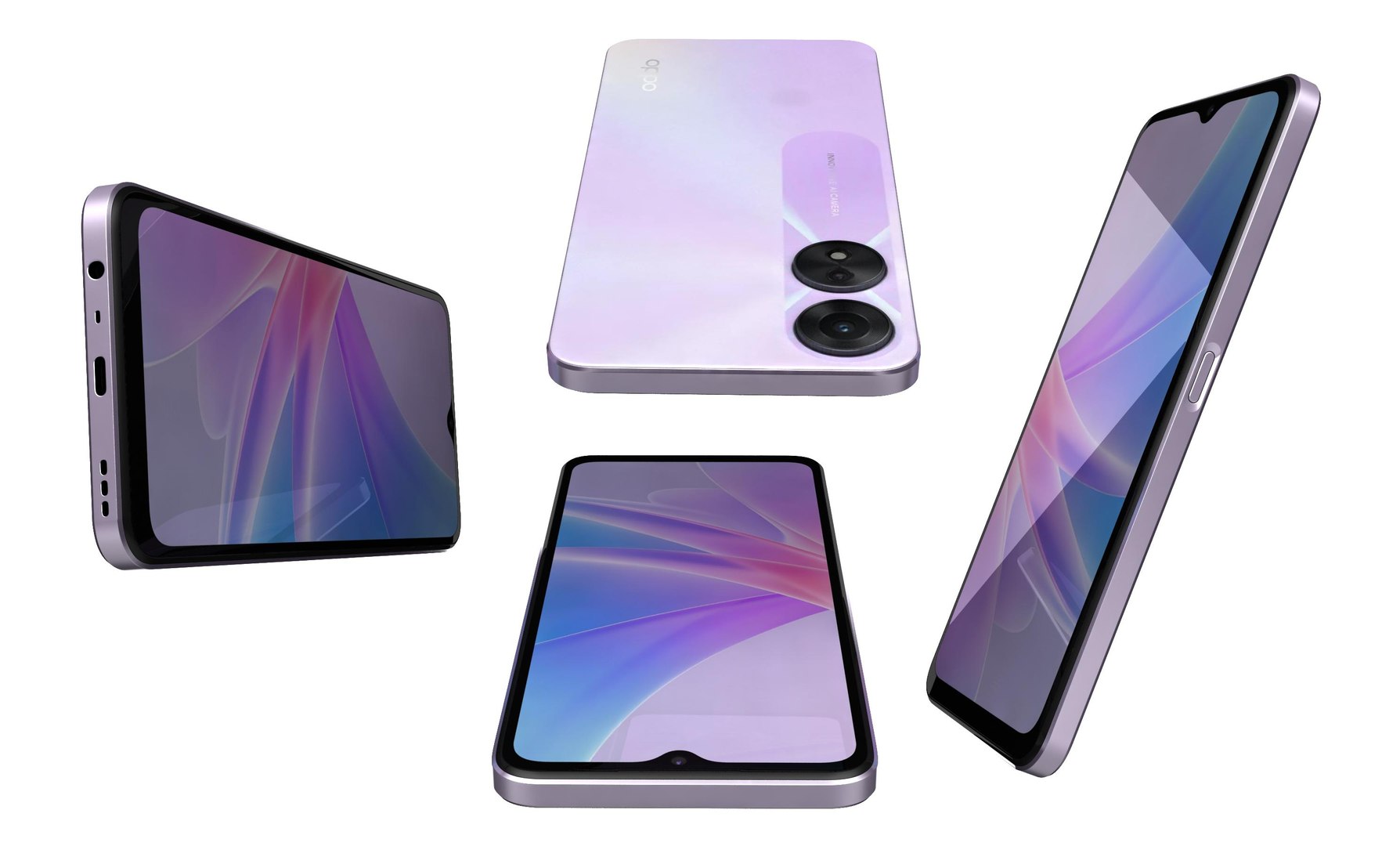 Oppo A58 Pink 3D Model - TurboSquid 1997795